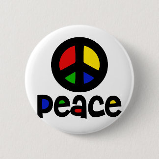 Peace Sign Buttons & Pins | Zazzle