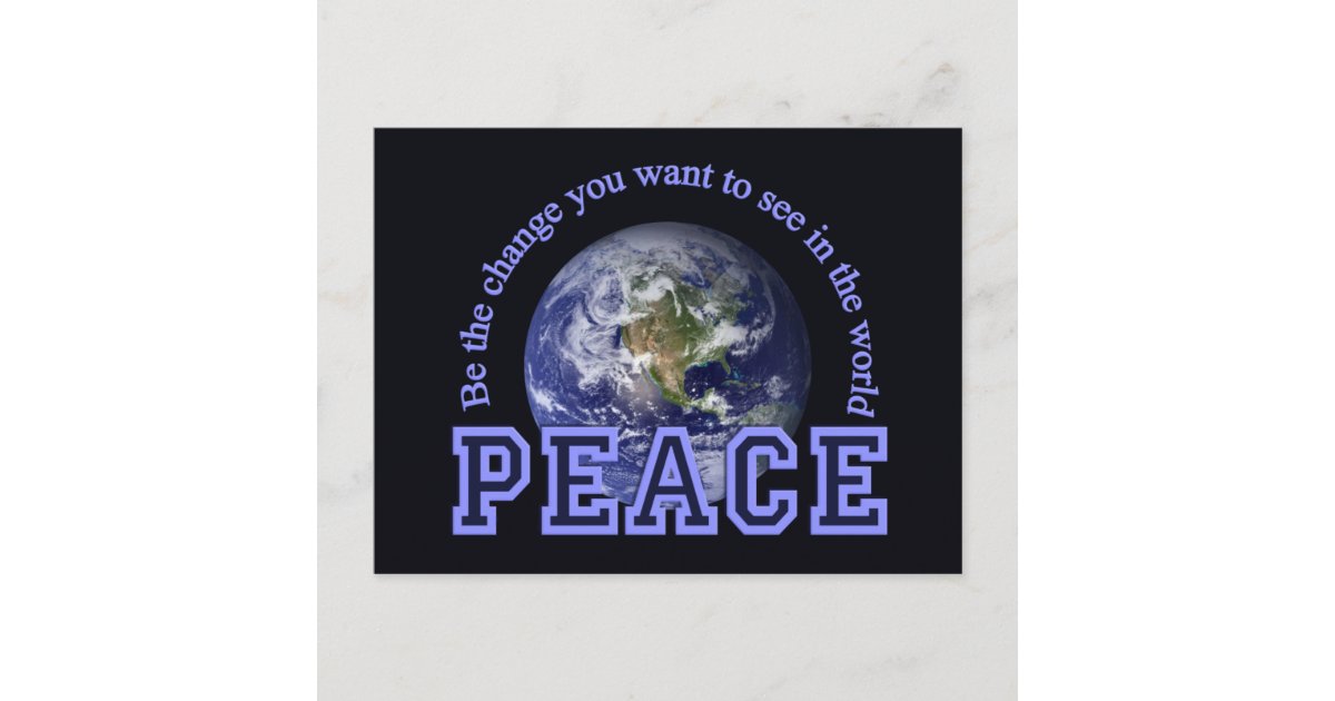 Peace postcard, customize postcard | Zazzle