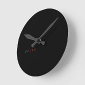 Peace round clock | Zazzle