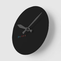 Peace round clock | Zazzle