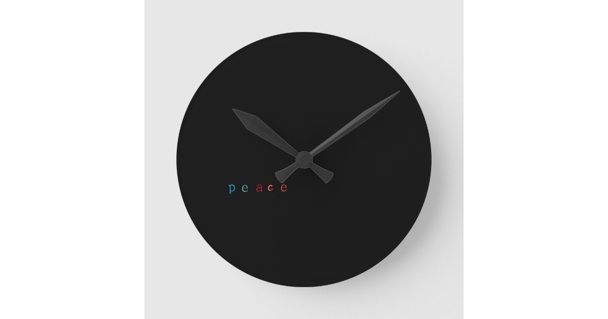 Peace round clock | Zazzle