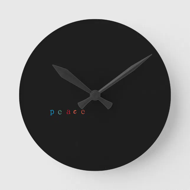 Peace round clock | Zazzle