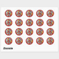Peace Sign-Animal Protection Classic Round Sticker | Zazzle