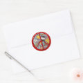 Peace Sign-Animal Protection Classic Round Sticker | Zazzle