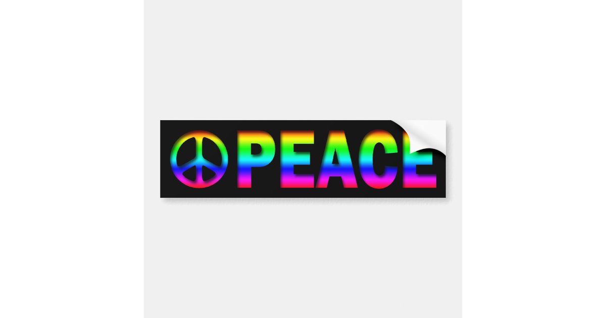 PEACE SIGN BUMPER STICKER | Zazzle