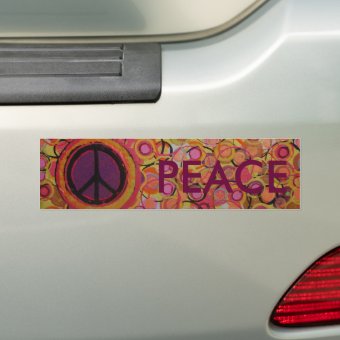 Peace Sign Bumper Sticker | Zazzle