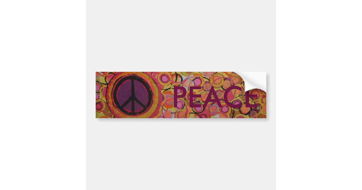 Peace Sign Bumper Sticker | Zazzle