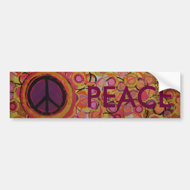 Peace Sign Bumper Sticker | Zazzle