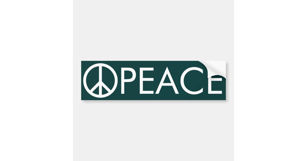 Peace Sign Bumper Sticker | Zazzle