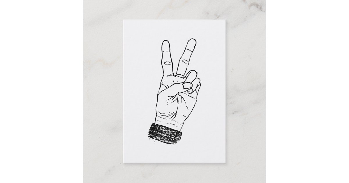 Peace Sign Business Card | Zazzle