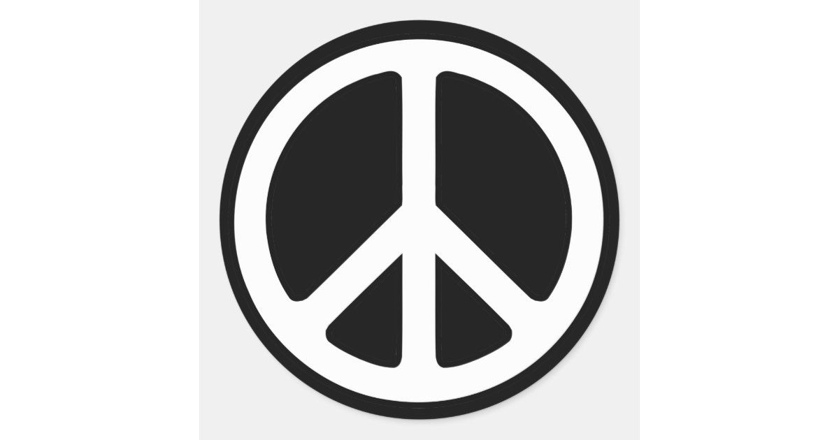 Peace Sign Classic Round Sticker | Zazzle