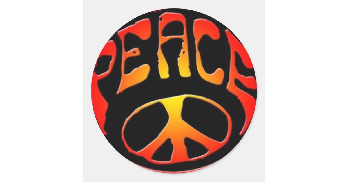 peace-sign classic round sticker | Zazzle