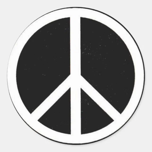 Peace Sign Classic Round Sticker | Zazzle