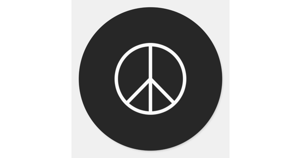 Peace Sign Classic Round Sticker | Zazzle