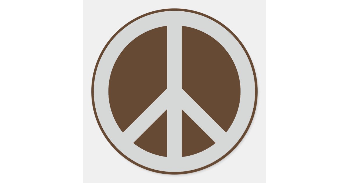 Peace Sign Classic Round Stickers | Zazzle