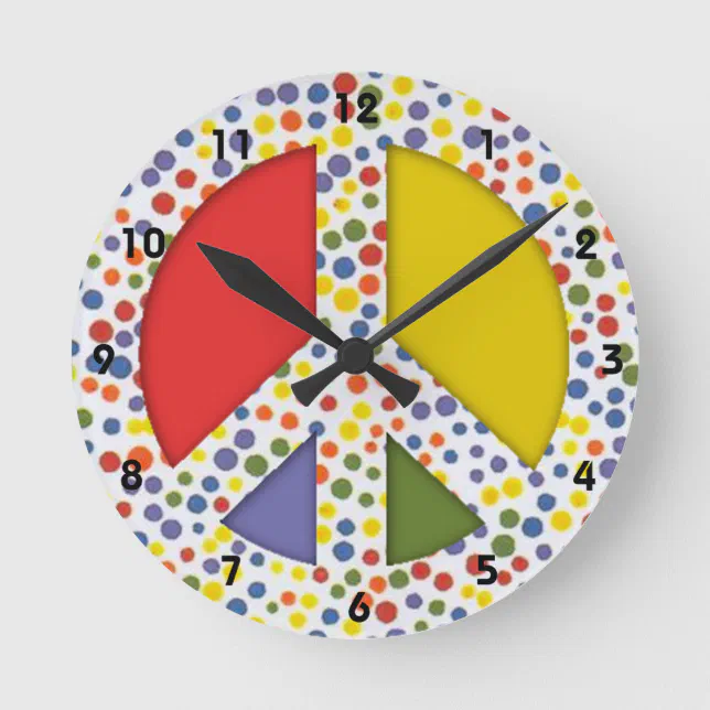 Peace Sign Clock | Zazzle