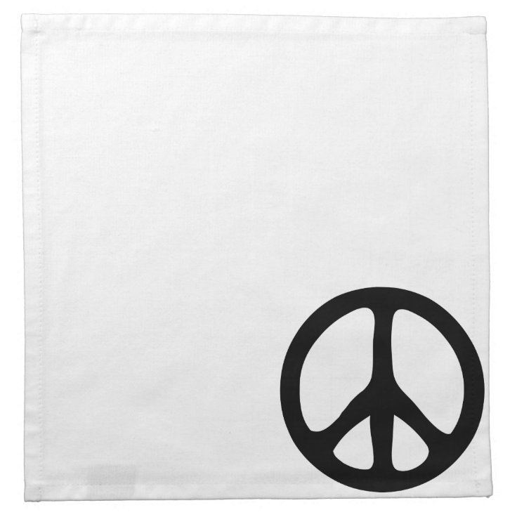Peace Sign Cloth Napkin | Zazzle