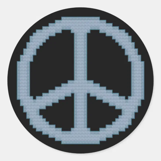 Peace Sign Cross Stitch Sticker | Zazzle