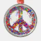 Peace Sign, Drip Art Metal Ornament | Zazzle