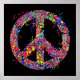 Peace Sign, Drip Art Poster | Zazzle