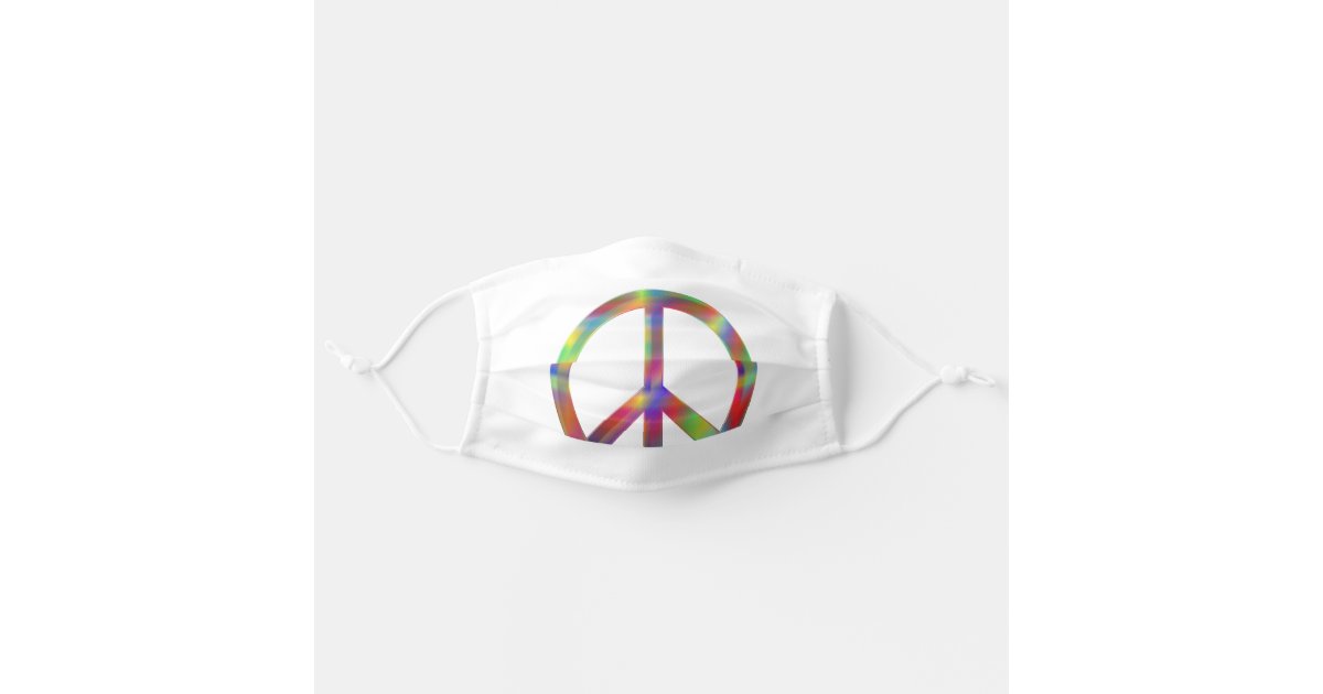 Peace Sign Face Mask | Zazzle