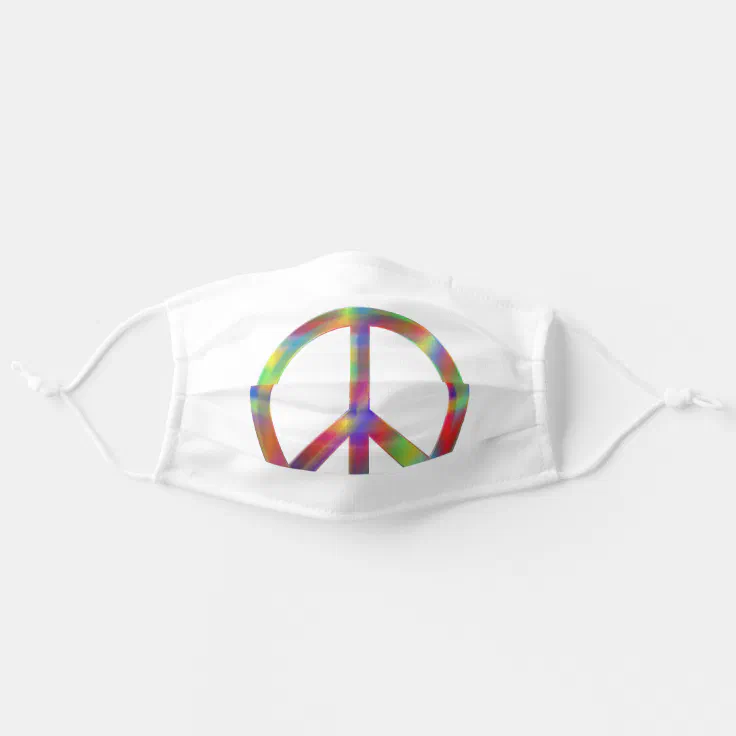 Peace Sign Face Mask | Zazzle