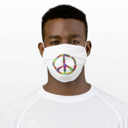 Peace Sign Face Mask | Zazzle