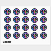 Peace Sign Fractal Summer Palette Stickers | Zazzle
