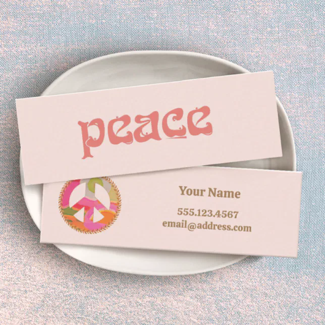 Peace Sign Mini Profile Card | Zazzle