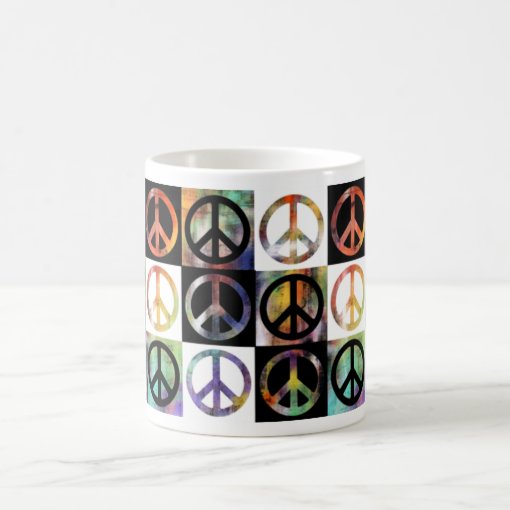 Peace Sign Mosaic Coffee Mug | Zazzle