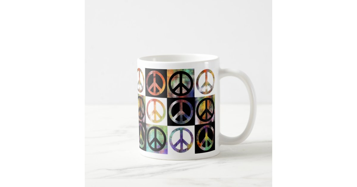 Peace Sign Mosaic Coffee Mug | Zazzle