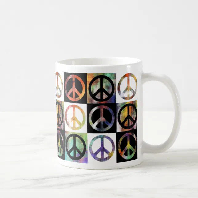 Peace Sign Mosaic Coffee Mug | Zazzle
