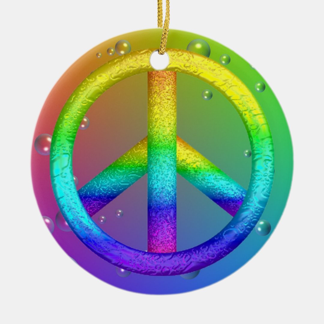 Peace Sign Ornament | Zazzle