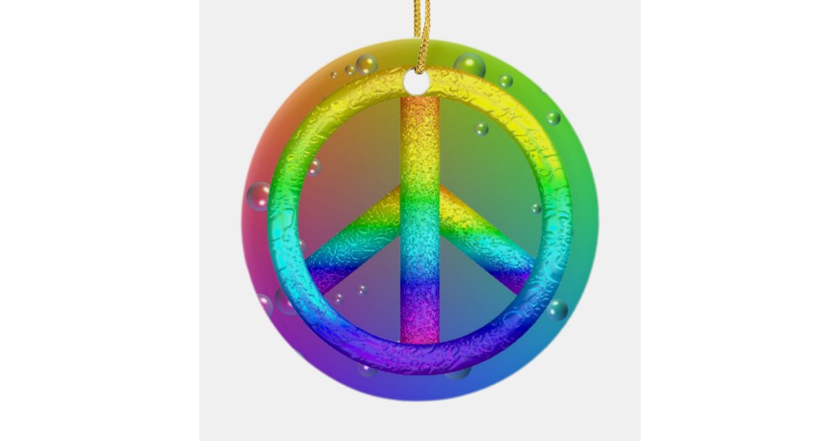 Peace Sign Ornament | Zazzle