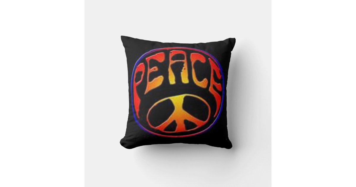 Peace Sign Pillow | Zazzle