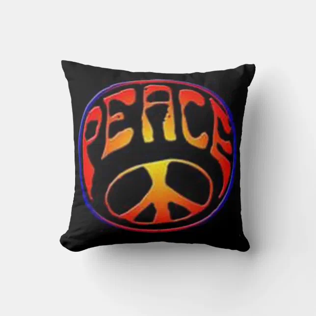 Peace Sign Pillow | Zazzle