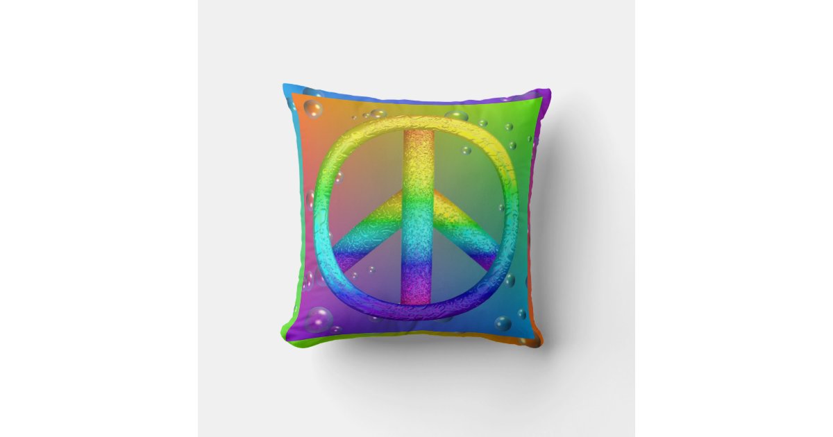 Peace Sign Pillow | Zazzle