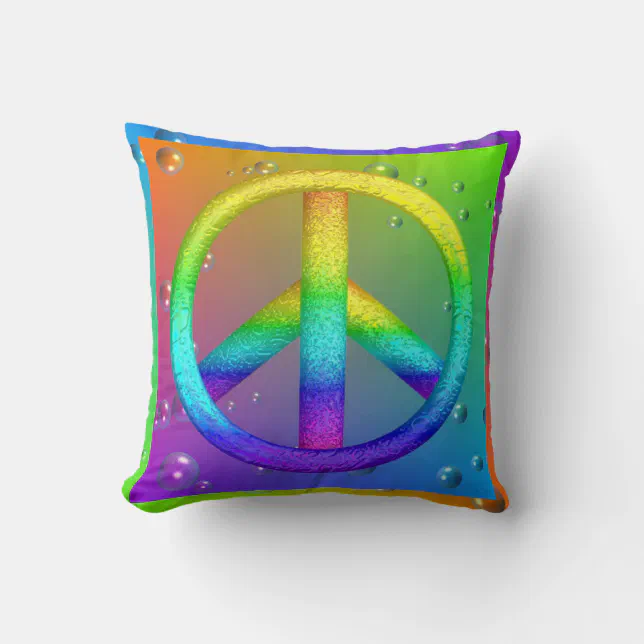 Peace Sign Pillow | Zazzle