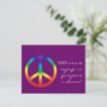 Peace Sign Postcard-Your Text & Color Postcard | Zazzle