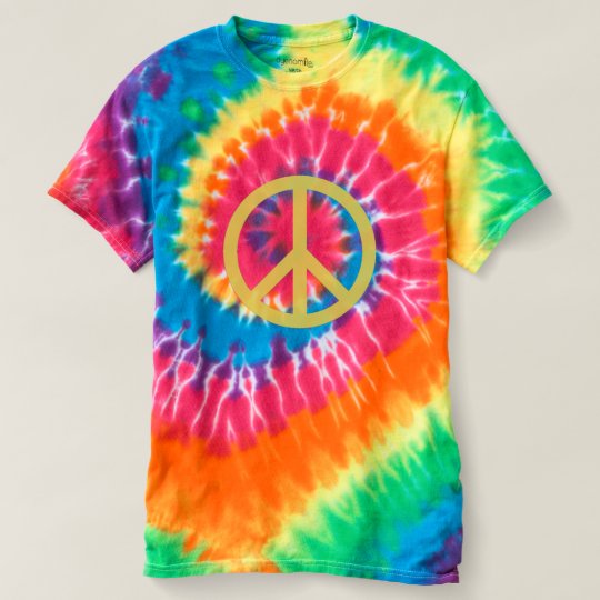 Peace Sign - Spiral Tie-Dye T-Shirt | Zazzle.com