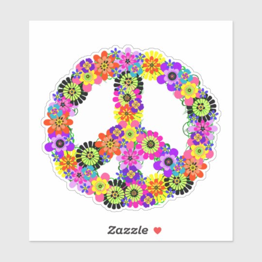Peace Sign Sticker | Zazzle.com