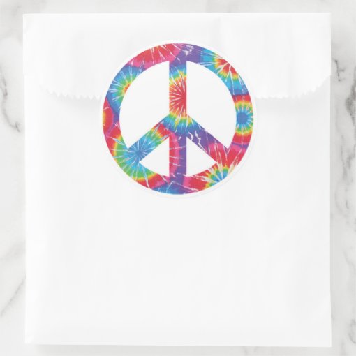 Peace Sign Stickers - Rainbow Hippy Hippie Design | Zazzle