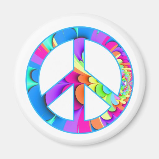 Peace Sign Summer Palette Magnet | Zazzle