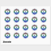 Peace Sign Sun Sticker | Zazzle