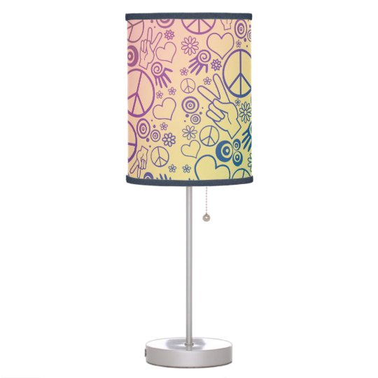 Peace Sign Symbol Rainbow Table Lamp | Zazzle.com