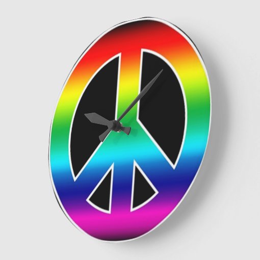 Peace Sign Wall Clock | Zazzle