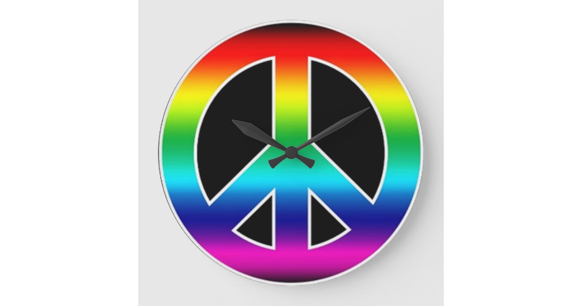 Peace Sign Wall Clock | Zazzle