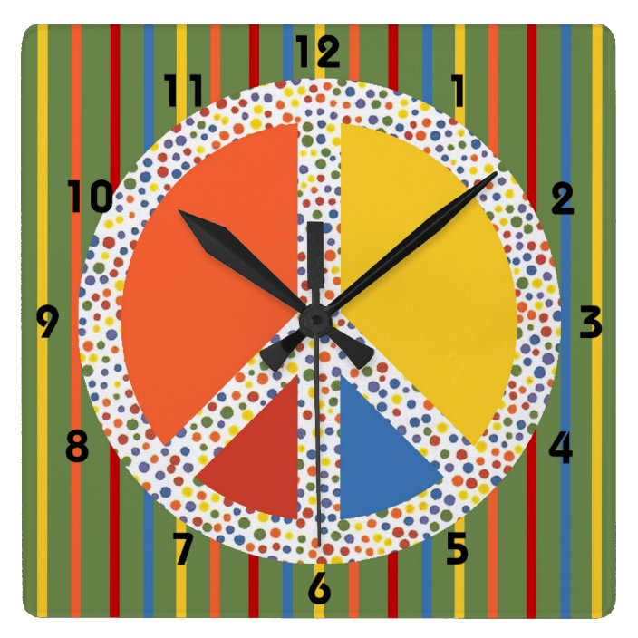 Peace Sign Wall Clock | Zazzle.com