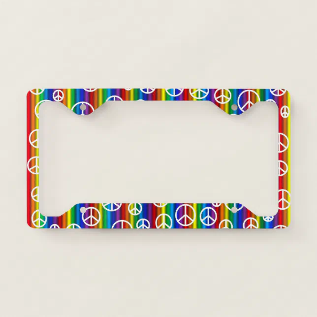 Peace Signs Bubbles License Plate Frame | Zazzle