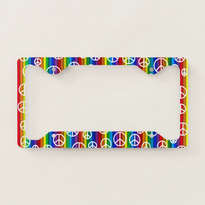 Peace Signs Bubbles License Plate Frame | Zazzle.com